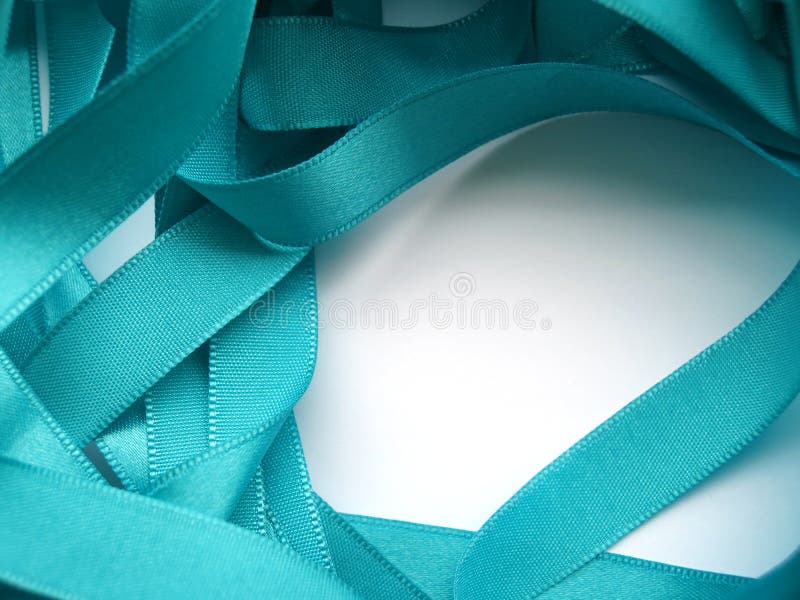 Light Blue Ribbon on White Background Stock Image - Image of element ...