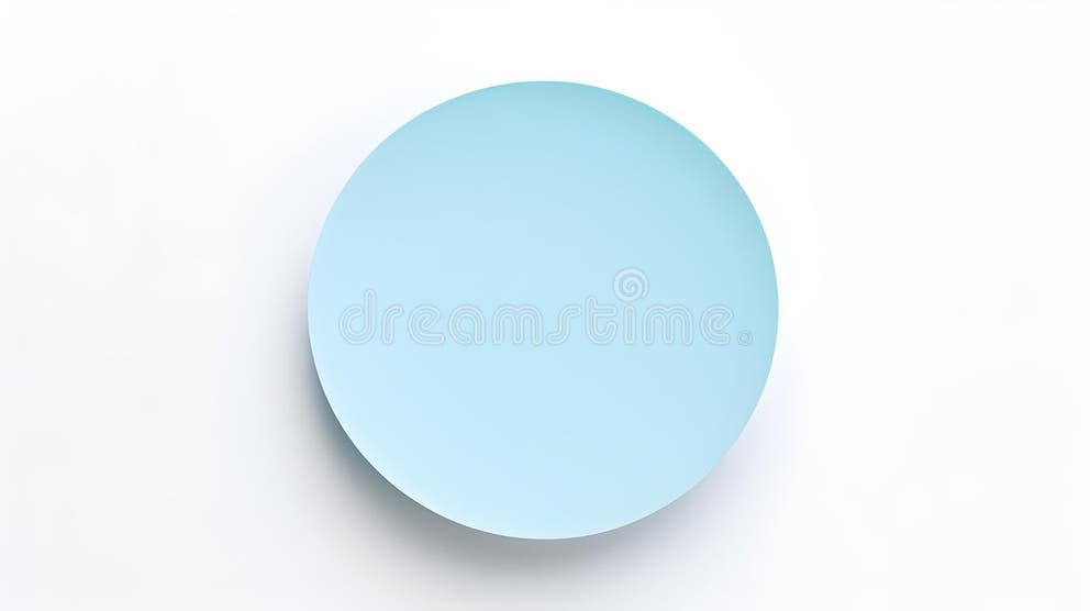 Light Blue Round Paper Note on a White Background. Brainstorming ...
