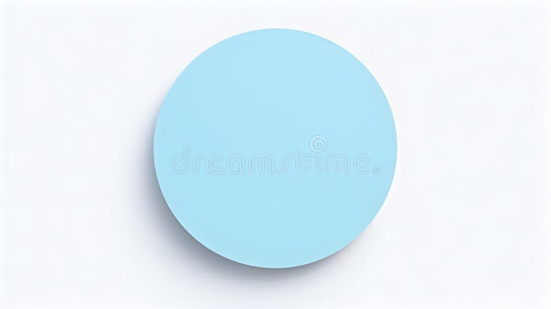 Light Blue Round Paper Note on a White Background. Brainstorming ...