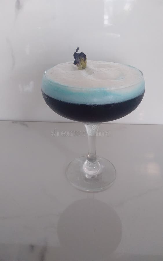 Light Blue Sapphire Mocktail Soda Stock Image - Image of light, soda ...