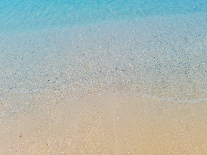 Light Blue Sea Waves on a Sandy Beach Background Stock Image - Image of ...