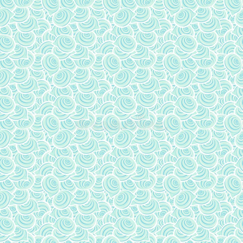 Light Blue Seamless Pattern with Shells Ocean Bac Stock Vector ...