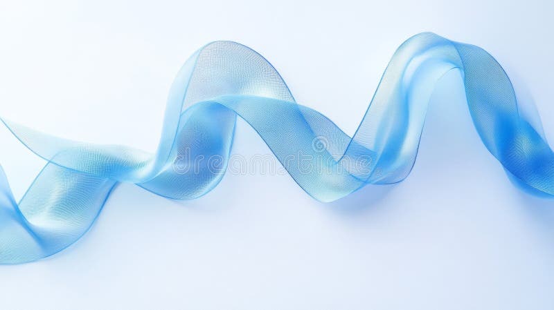 Light Blue Sheer Ribbon Swirling Softly Stock Illustration ...
