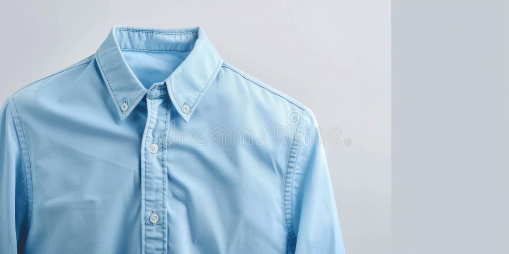 Light Blue Shirt Hanger stock photo. Image of wear, accessory - 374609902