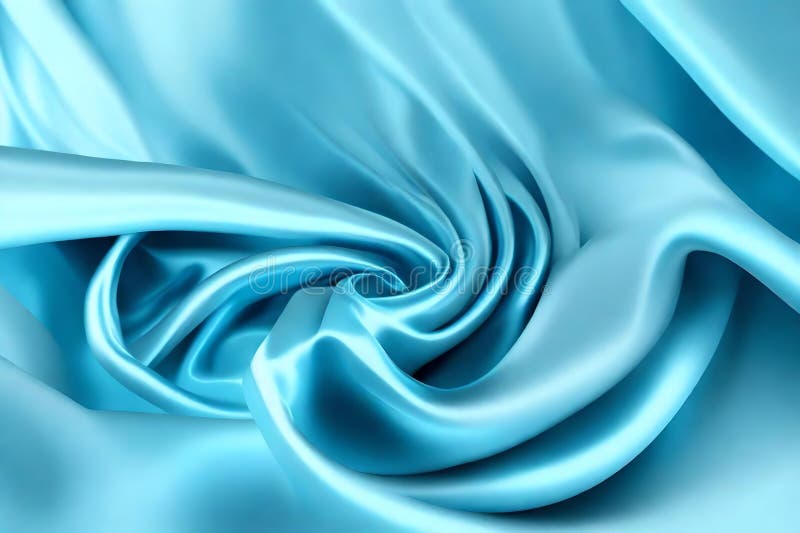 Light Blue Silk Cloth Background. Generative AI Stock Illustration ...