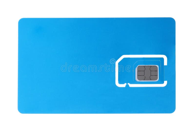 Light Blue SIM Card Isolated on White Stock Illustration - Illustration ...