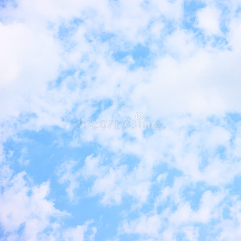 Light Blue Sky with Clouds - Background Stock Photo - Image of light ...