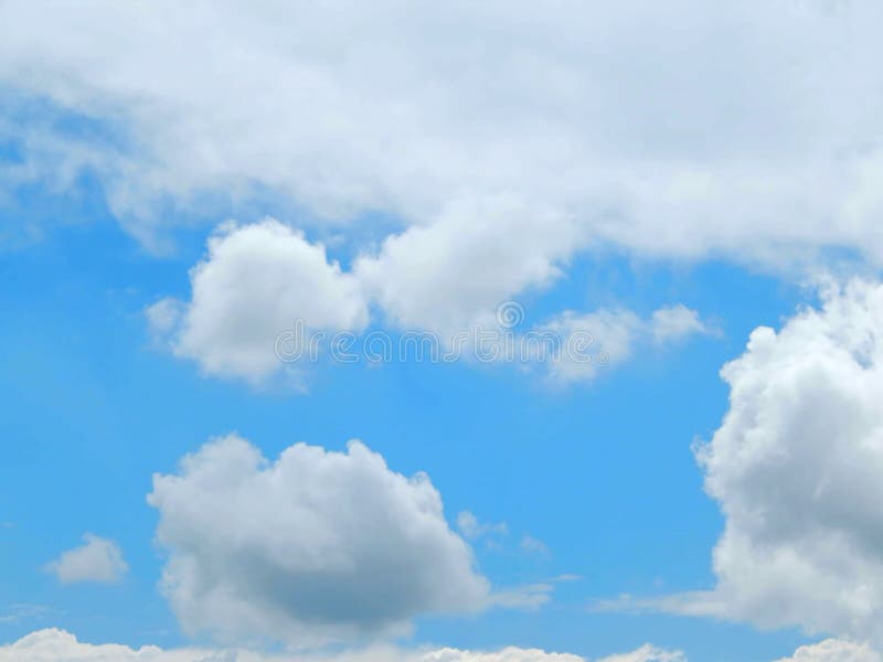 Light Blue Sky With Clouds, Horizontal Photo Stock Image - Image of ...