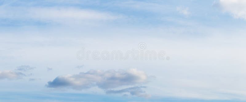 Light Blue Sky with a Lonely Cloud in Delicate Pastel Colors Stock ...
