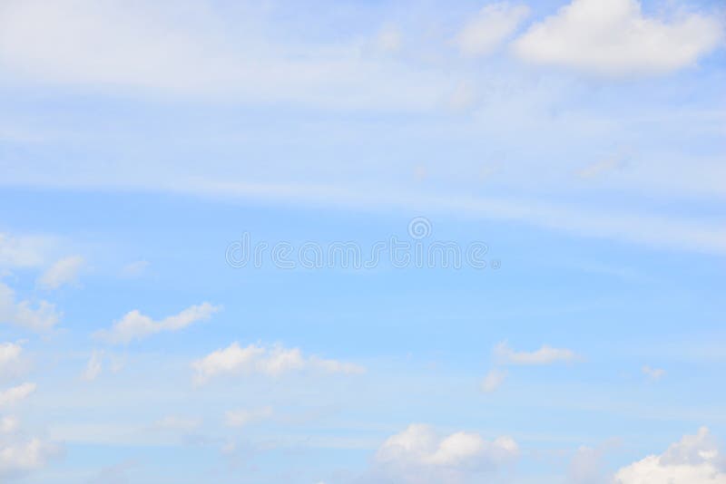 Light Blue Sky with Weightless Clouds. Sky only. Stock Image - Image of ...