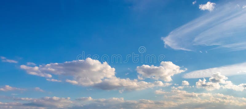 Light Blue Sky with White Clouds of Different Strange Shape_ Stock ...