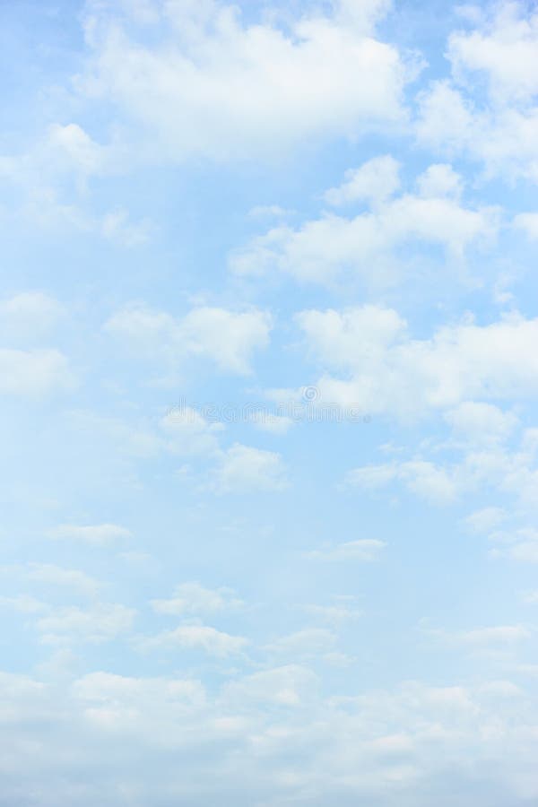 Light-blue Sky with White Clouds Stock Image - Image of vertical ...