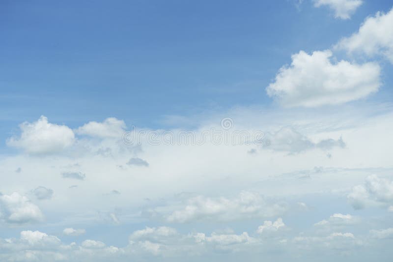 Light Blue Sky and White Fluffy Cloud Stock Photo - Image of ozone ...
