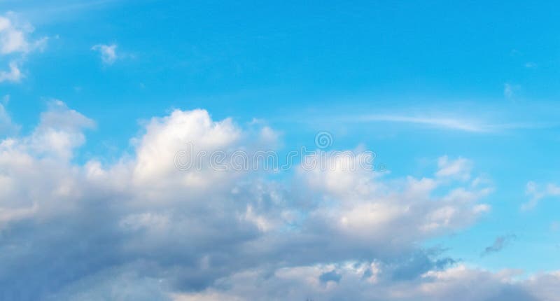 Light Blue Sky with White Sun Clouds_ Stock Photo - Image of atmosphere ...