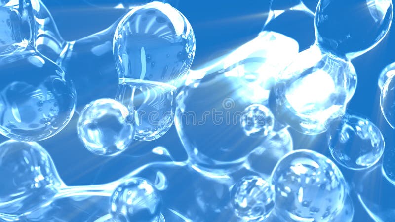 Light Blue Slime Wax Elements Backdrop - Abstract 3D Rendering Stock ...