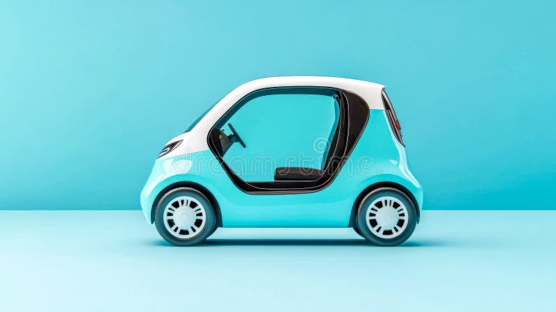 Light Blue Smart Urban Mobility Vehicle with Automatic Parking System ...