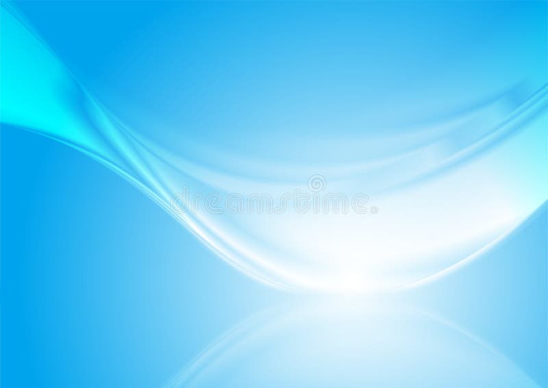 Light Blue Smooth Glossy Wave Abstract Background Stock Vector ...