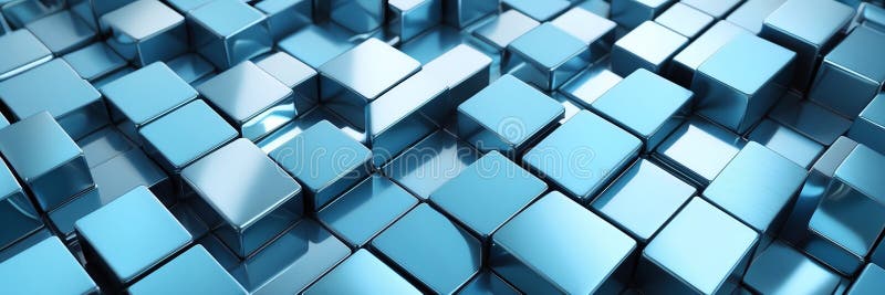 Light Blue Smooth Shiny Metal Theme Striped Diagonal Lines and Blocks ...