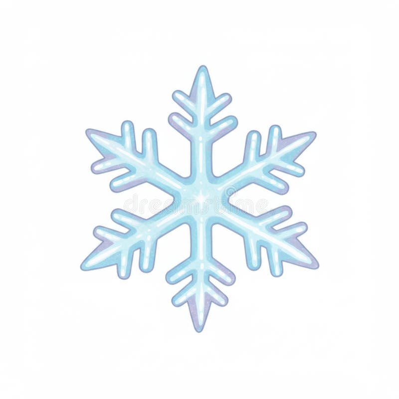 Light Blue Snowflake Illustration on White Background Stock ...