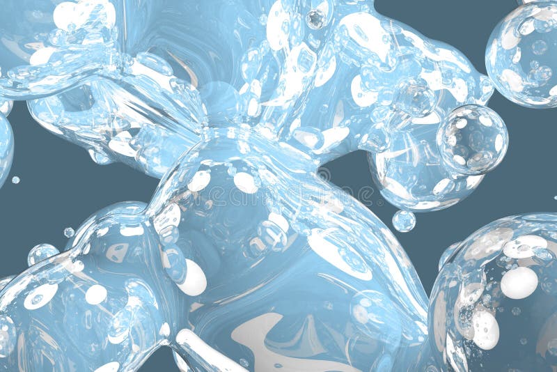 Creative Soft Focus Light Blue Soap Glossy and Shiny Liquid Abstract ...