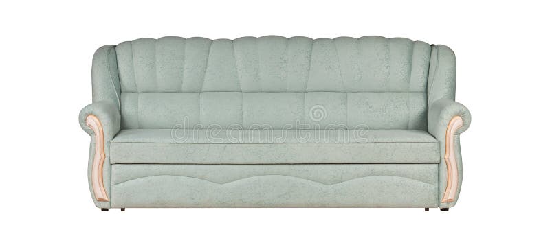 Light-blue Sofa Isolated on White Stock Image - Image of design, studio ...