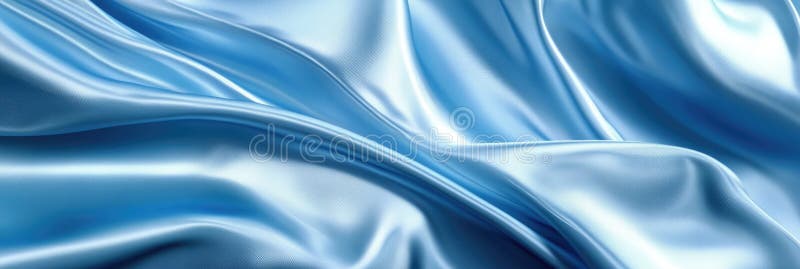 Light Blue Soft Satin Fabric Waves Background Design. Texture with ...