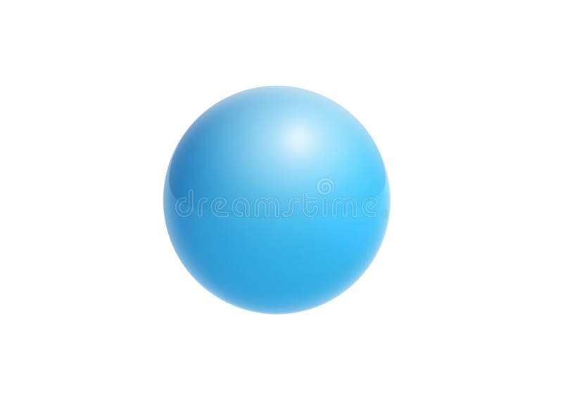 Light Blue Sphere on White Background Stock Illustration - Illustration ...