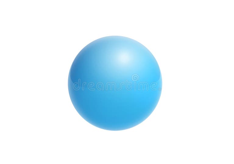 Light Blue Sphere on White Background Stock Illustration - Illustration ...