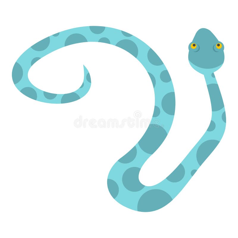 Light Blue Spotted Snake Icon Isolated Stock Vector - Illustration of ...