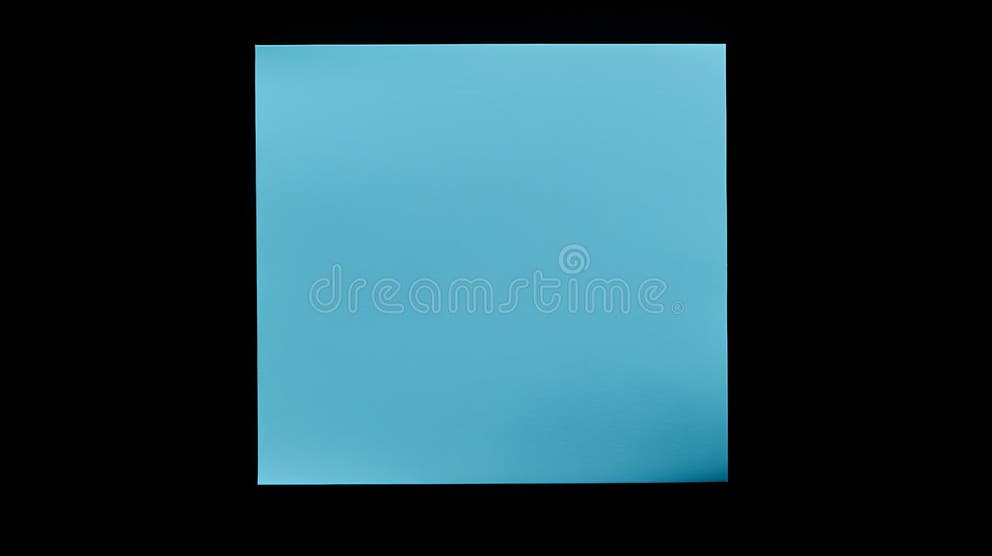 Light Blue Square Paper Note on a Black Background. Brainstorming ...
