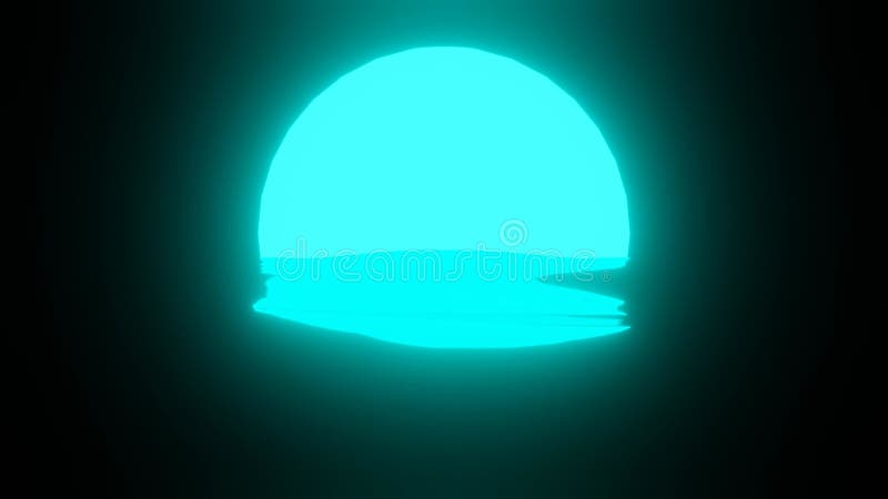 Light Blue Sunset or Moon Reflection in Water or the Ocean on Black ...