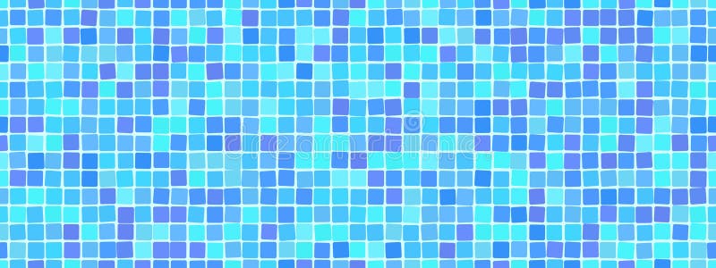 Light Blue Swimming Pool Mosaic Tile Seamless Pattern Stock Vector ...