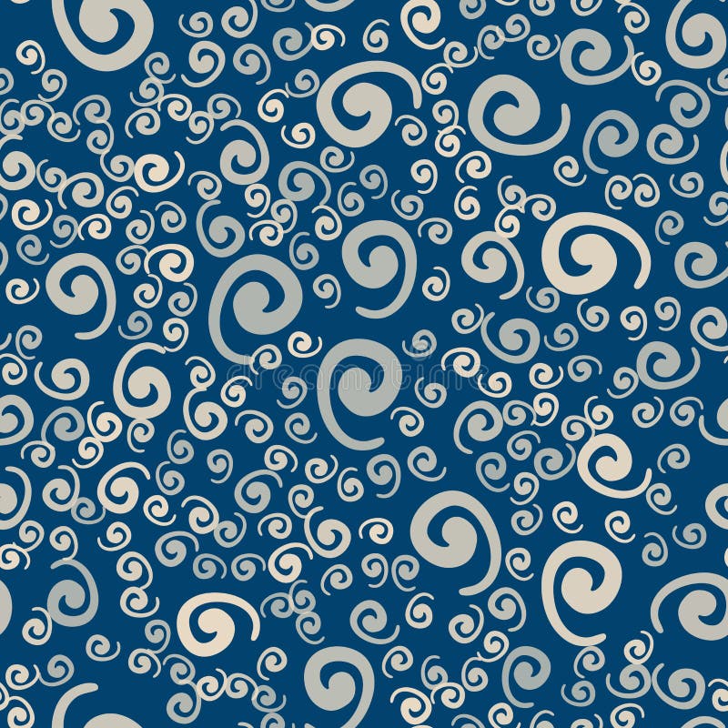 Light Blue Swirls On Deep Blue Background Stock Vector - Illustration ...