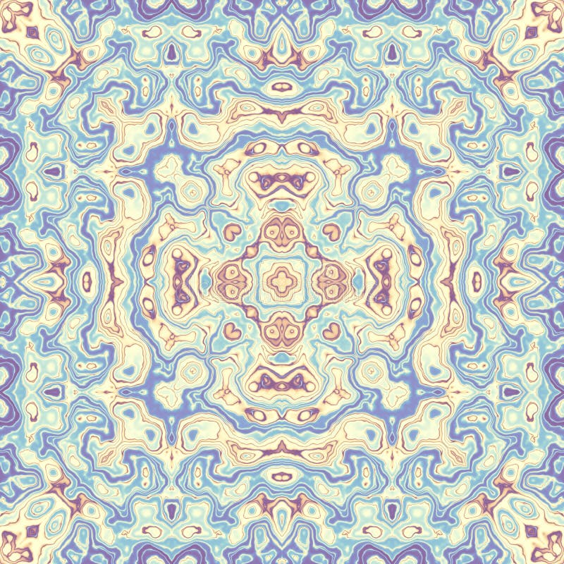 Light Blue Symmetric Pattern Stock Illustration - Illustration of ...