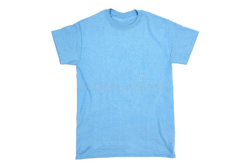 Light Blue T-shirt Blank White Background Stock Photo - Image of ...