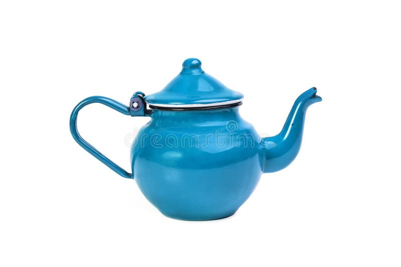 Light Blue Teapot on a White Background Stock Image - Image of ...