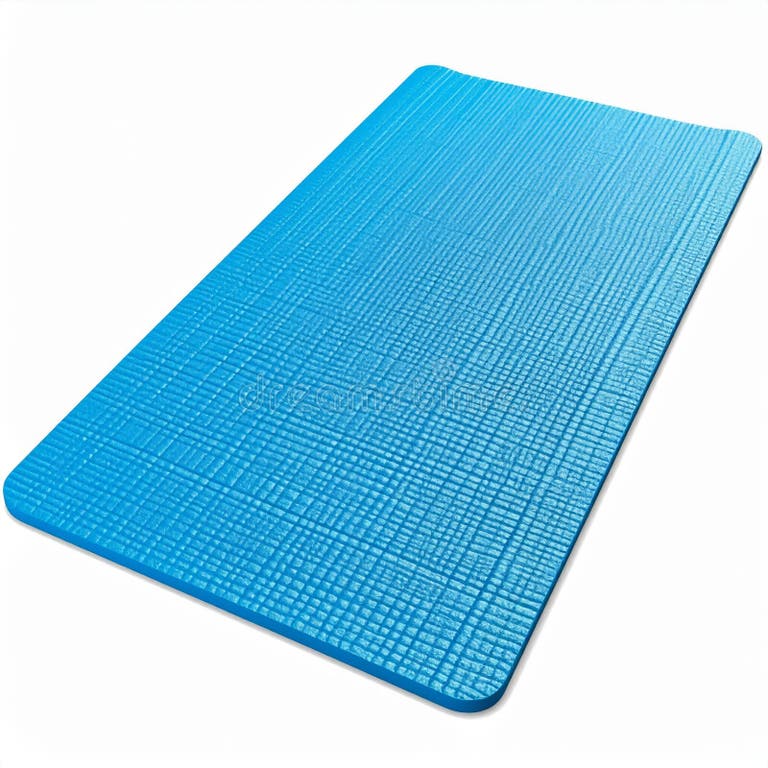 Light Blue Textured Rectangular Exercise Mat Stock Illustration ...