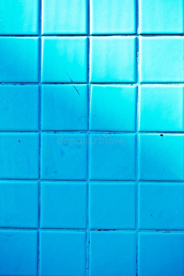 Light Blue Tiled Wall Background With Square Tiles Stock Photo - Image ...