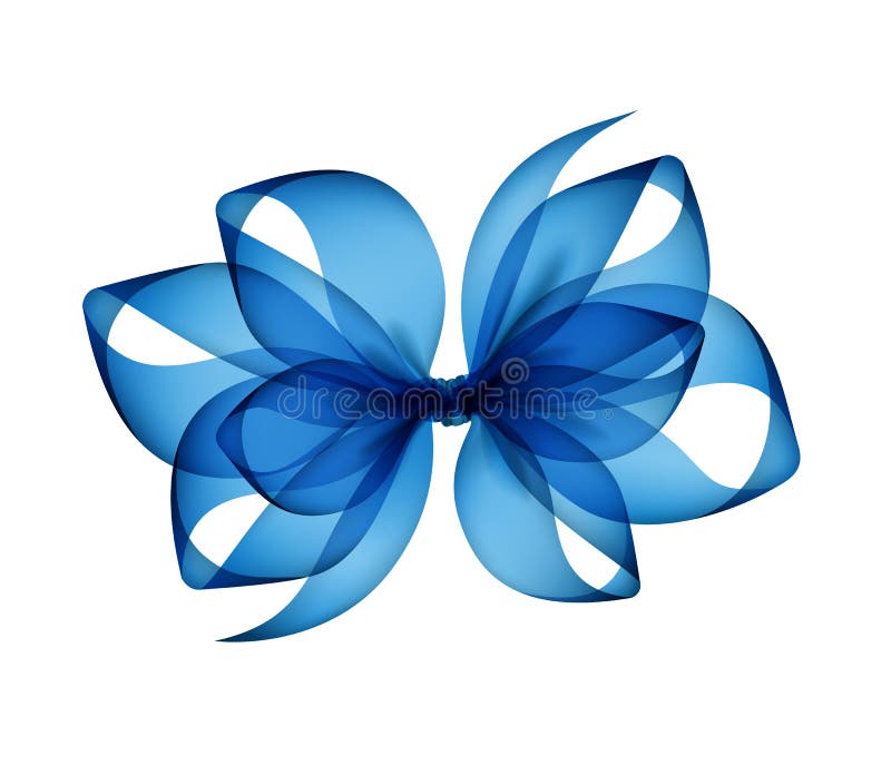 Light Blue Transparent Bow Top View Isolated Stock Vector ...