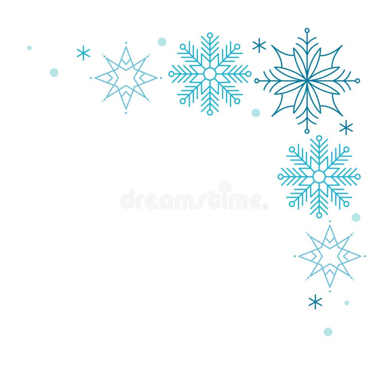 Light Blue and Turquoise Vector Snowflakes Creating a Winter or ...