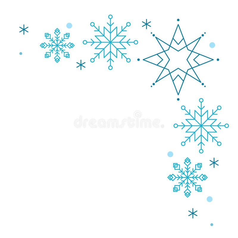 Light Blue and Turquoise Vector Snowflakes Creating a Winter or ...