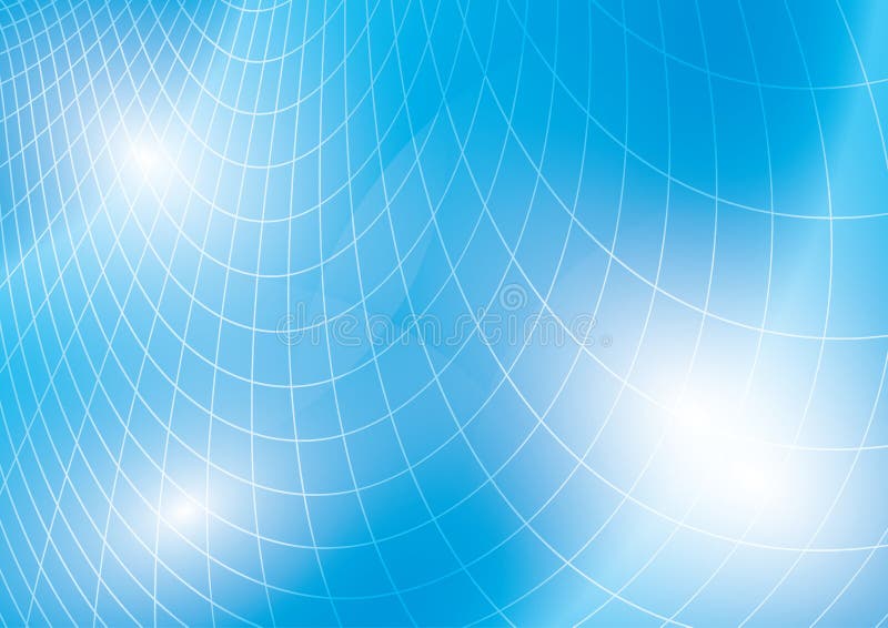 Light Blue Vector Background with Curved Grid Stock Vector ...
