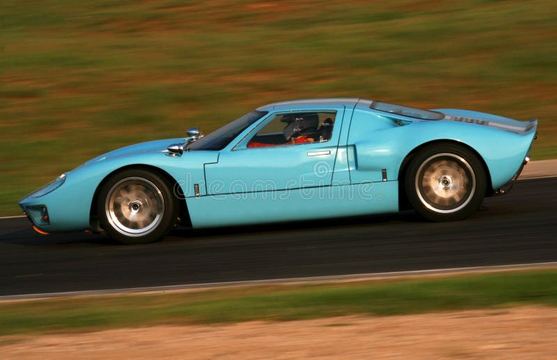 Light Blue Vintage Racing Car Stock Image - Image of motion, moving ...