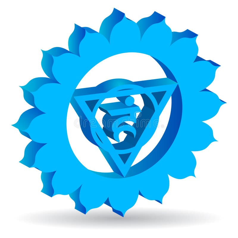 Light Blue Vishuddha Chakra Stock Vector - Illustration of east, color ...