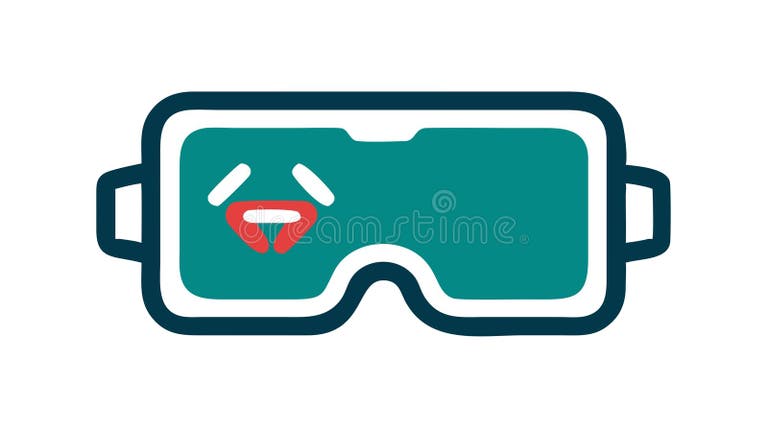 Light Blue VR Headset Icon, Simple Virtual Reality Device, Fresh Tech ...