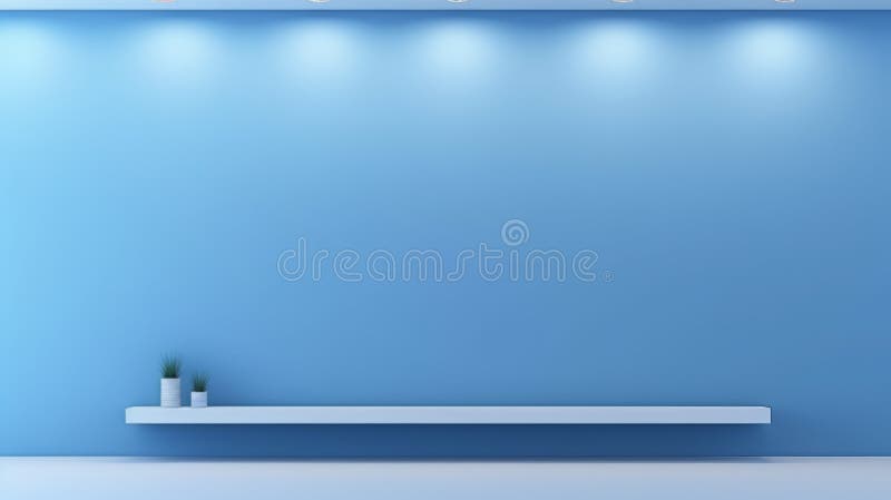 Light Blue Wall and Floor Background, Stage for Product Demonstration ...