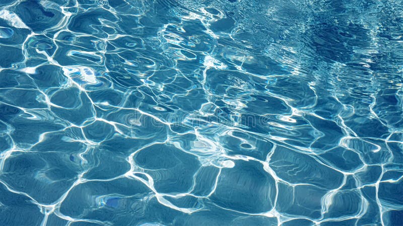 Defocus Blurred Transparent Blue Colored Clear Calm Water Surface ...