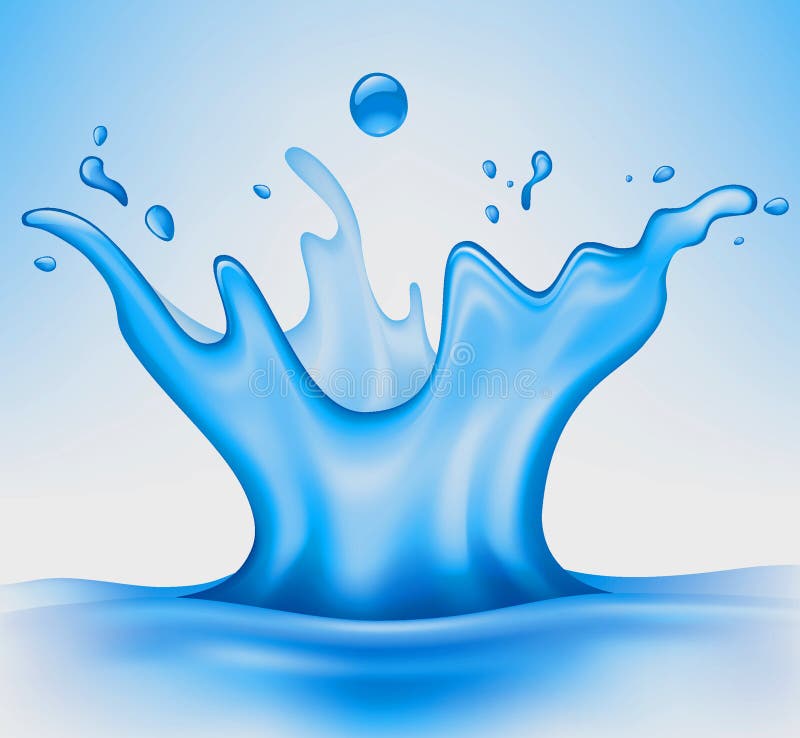Light Blue Water Splash Abstract with Water Wave Bubbles on Blue Stock ...