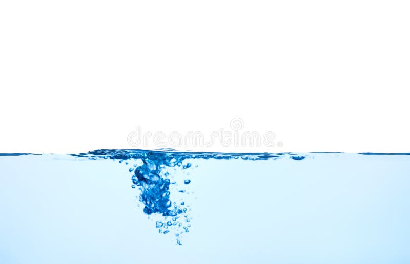 Light Blue Water Wave with Air Bubbles and a Little Bit Splashed ...