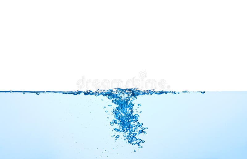 Light Blue Water Wave with Air Bubbles and a Little Bit Splashed ...